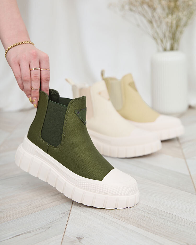 Royalfashion Verde închis adidași înalți pentru femei Nexeri - verde ...