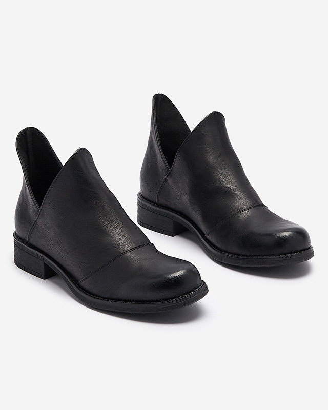 Cizme de damă din piele ecologică de culoare neagră Nafres- Footwear ...