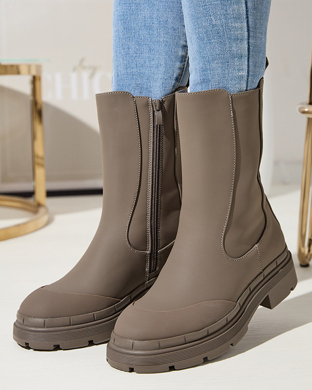 Cizme înalte izolate pentru femei de culoare kaki Jori - Încălțăminte ...