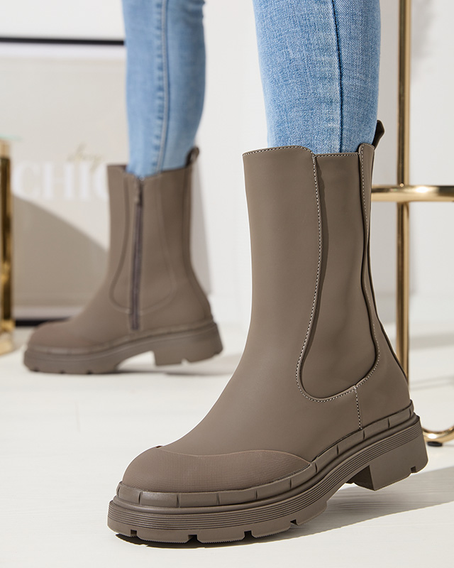 Cizme înalte izolate pentru femei de culoare kaki Jori - Încălțăminte ...