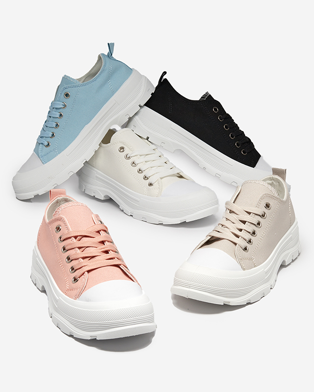 OUTLET Tenisi de dama albastri cu talpa mai inalta Mytiko - Pantofi ...