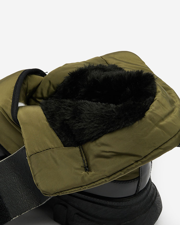 Royalfashion Cizme de zăpadă de damă în verde Enamirela - negru ...